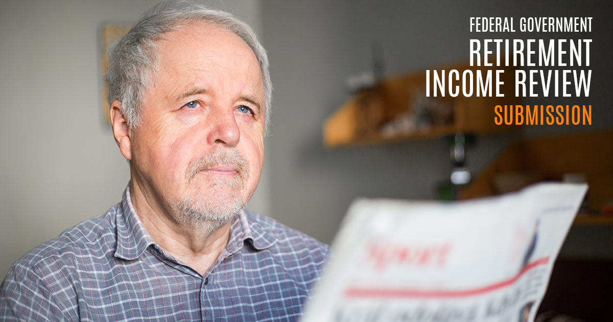 Retirement Income Review Submission | Berrill & Watson