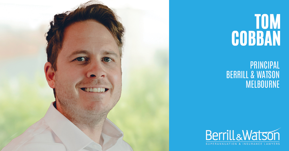 Tom Cobban | Berrill & Watson Super & Insurance Lawyers