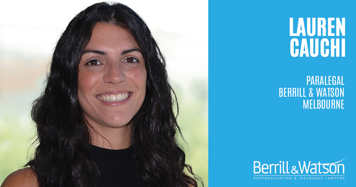 Lauren Cauchi – Superannuation & Insurance Paralegal